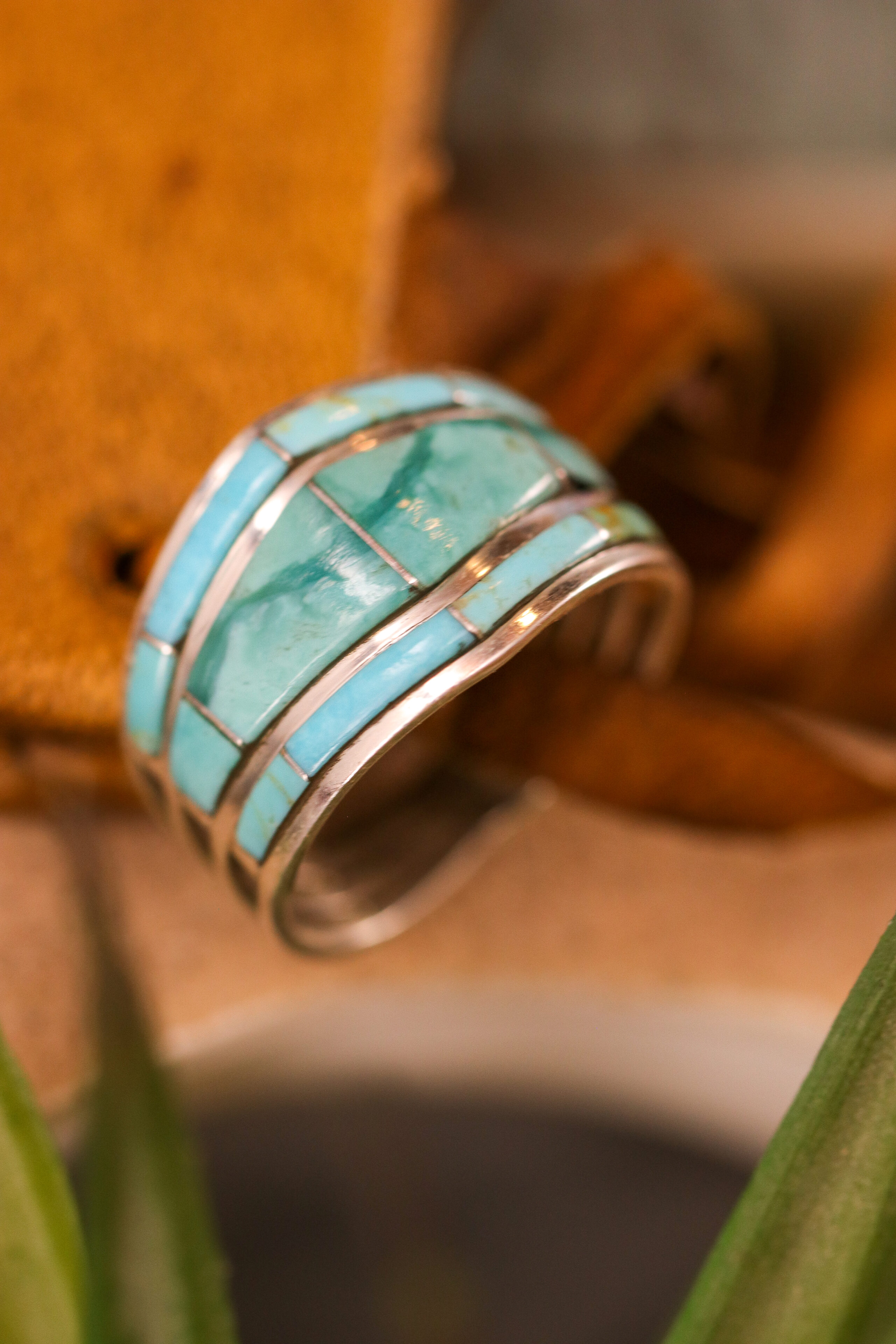 Zuni Ring Size 7 - Native American Turquoise Jewelry - Dakota Sky Stone