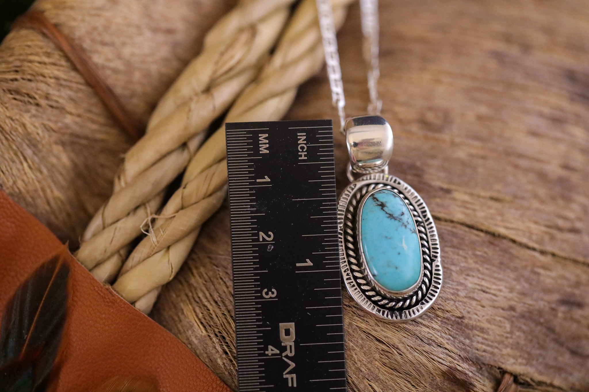 Kingman Turquoise Pendant - Native American Turquoise Jewelry - Dakota ...