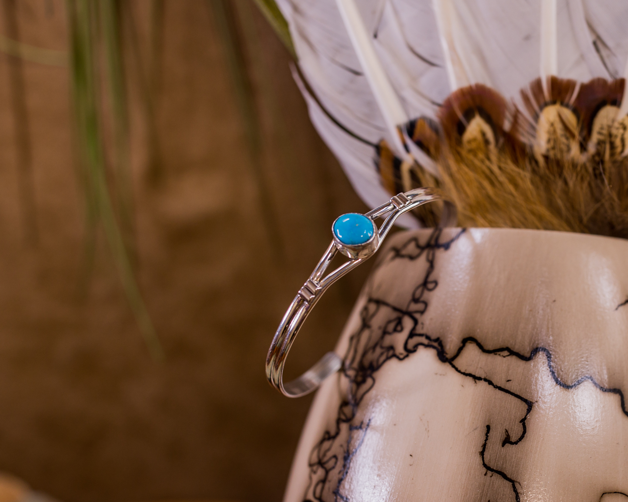 Bluebird Turquoise cuff Dakota Sky Stone Native Jewelry