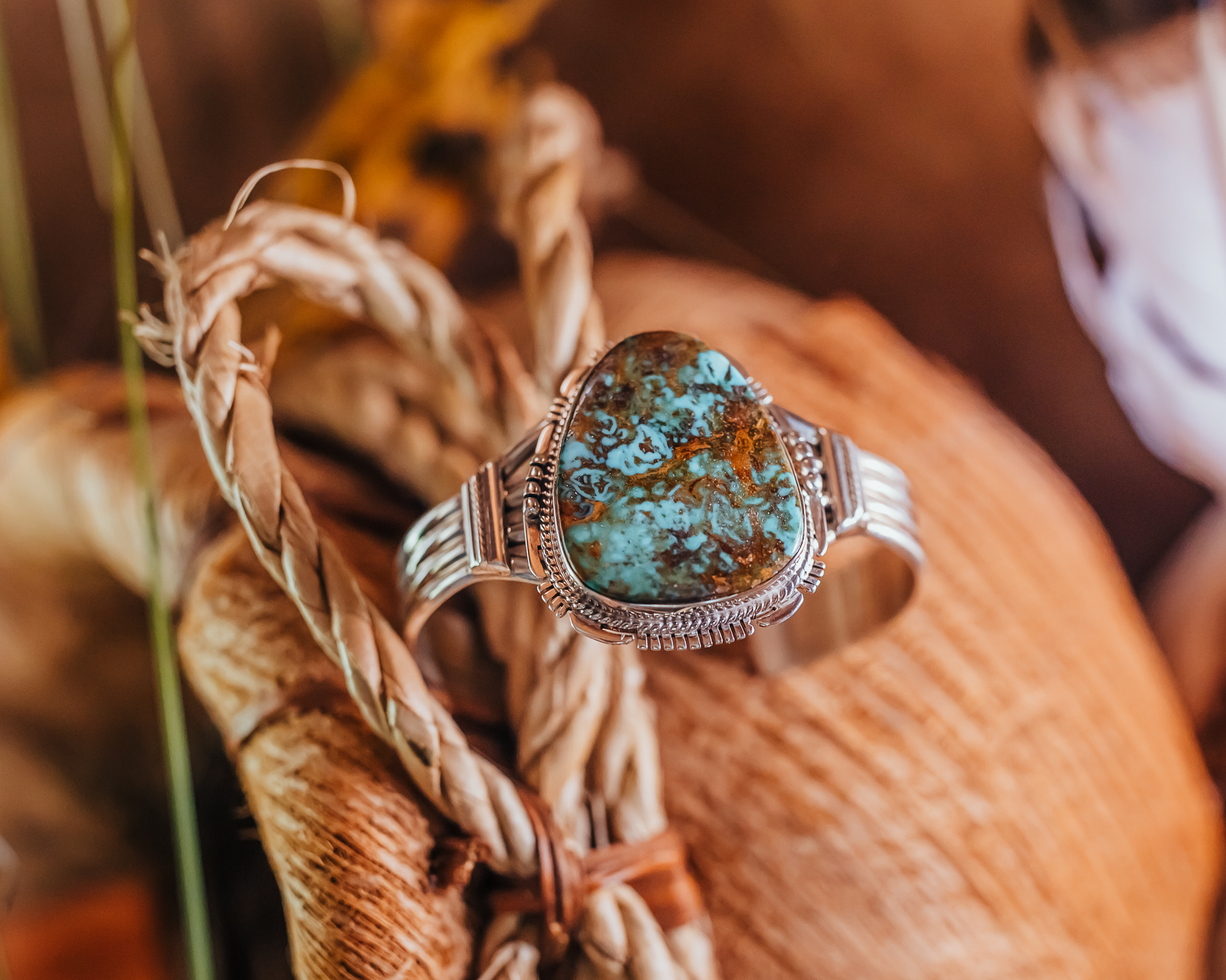 Boulder Turquoise Bracelet - Native American Turquoise Jewelry - Dakota ...