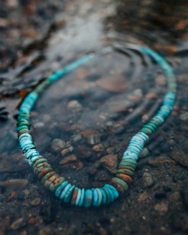 Heishi Necklace - Native American Turquoise Jewelry - Dakota Sky Stone