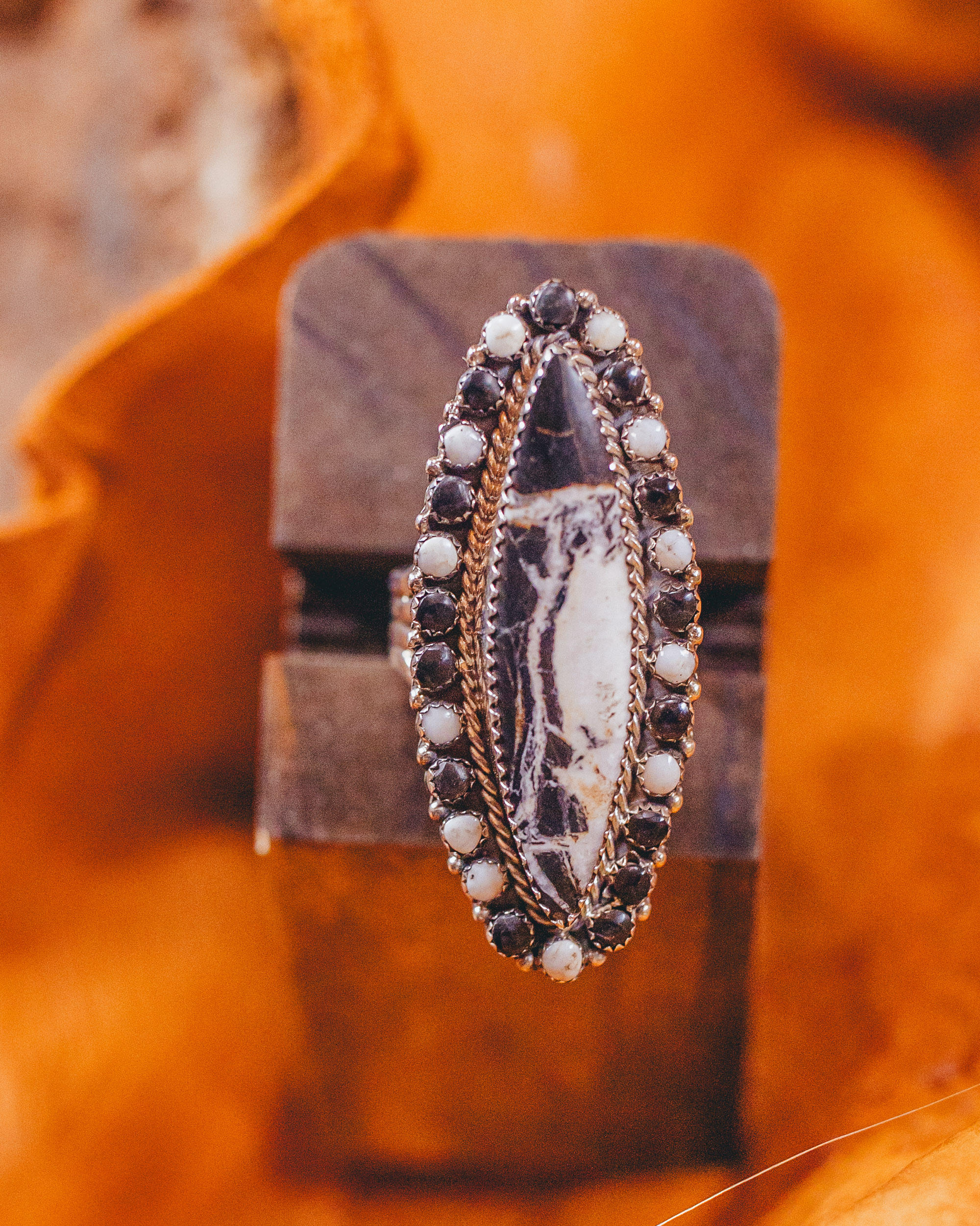 White Buffalo Ring Native American Jewelry Dakota Sky Stone