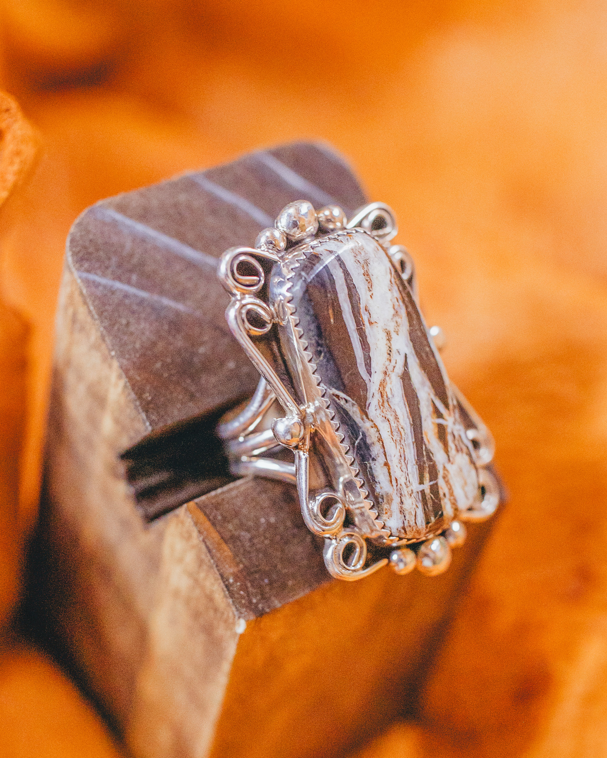 White Buffalo Ring Native American Jewelry Dakota Sky Stone