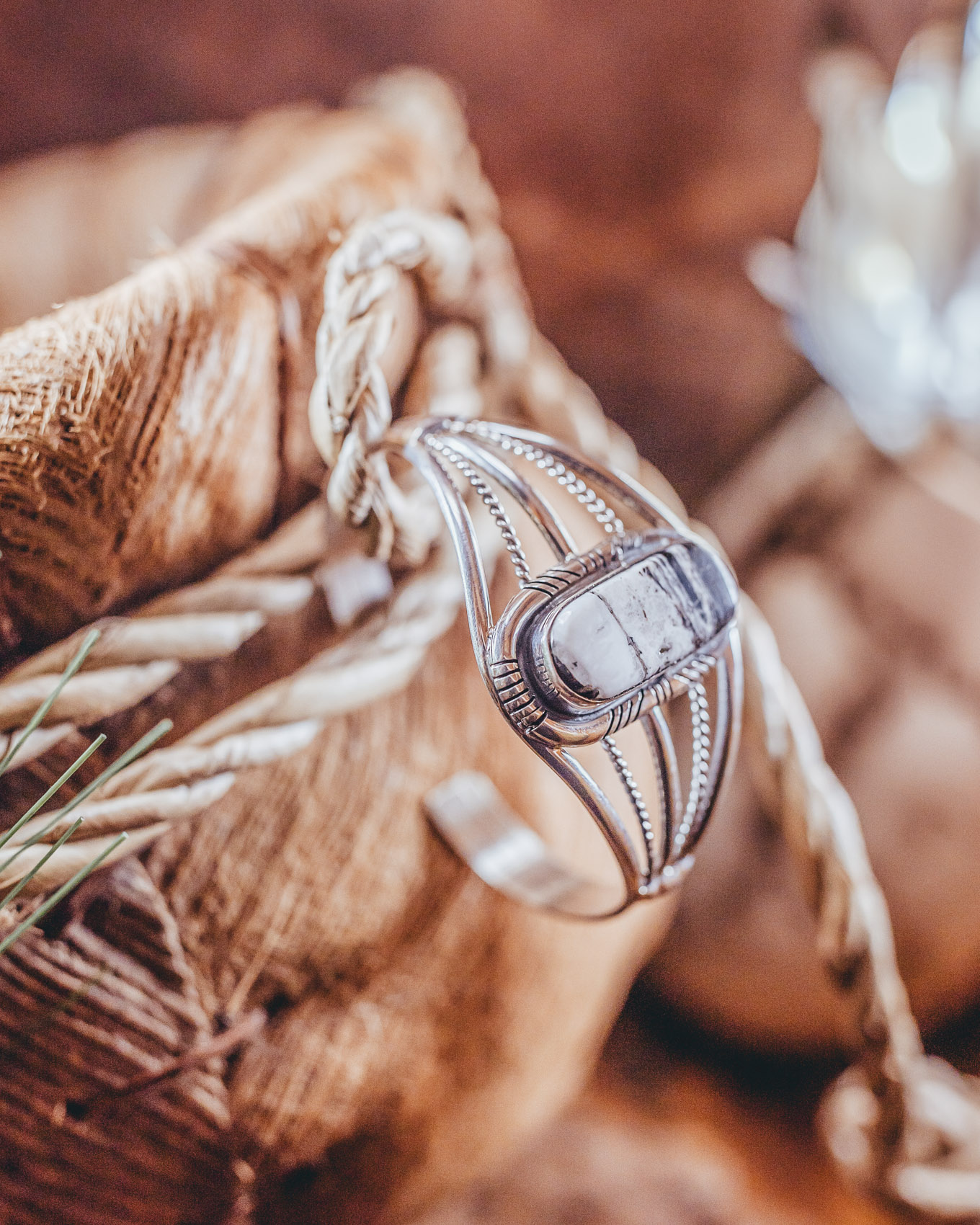 White Buffalo Cuff Native American Jewelry Dakota Sky Stone