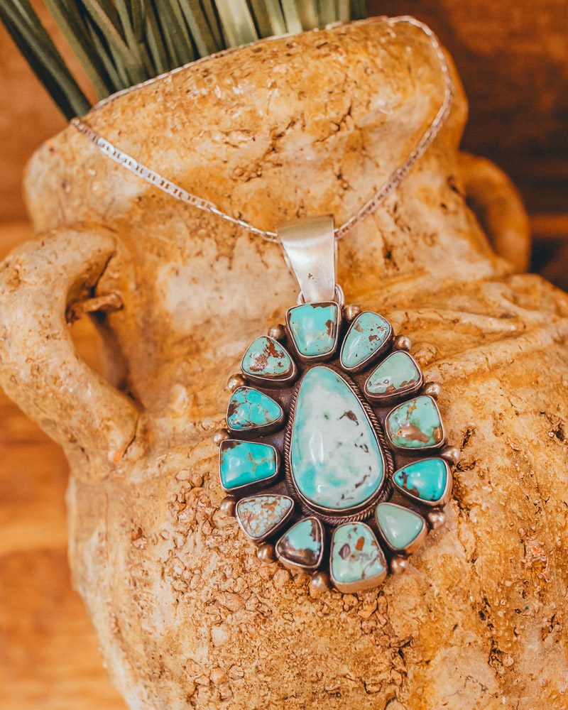 Sierra Nevada Cluster Pendant - Native American Turquoise Jewelry ...