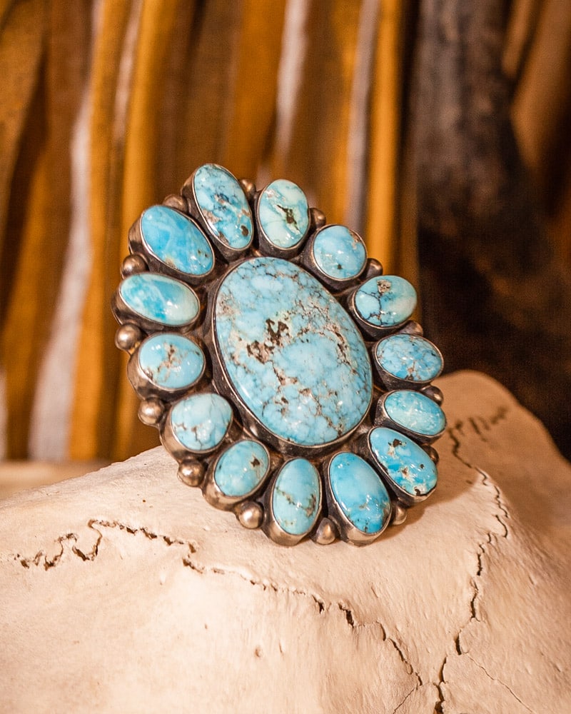 Kingman Turquoise Ring Sz. 8.5 - Native American Turquoise Jewelry ...
