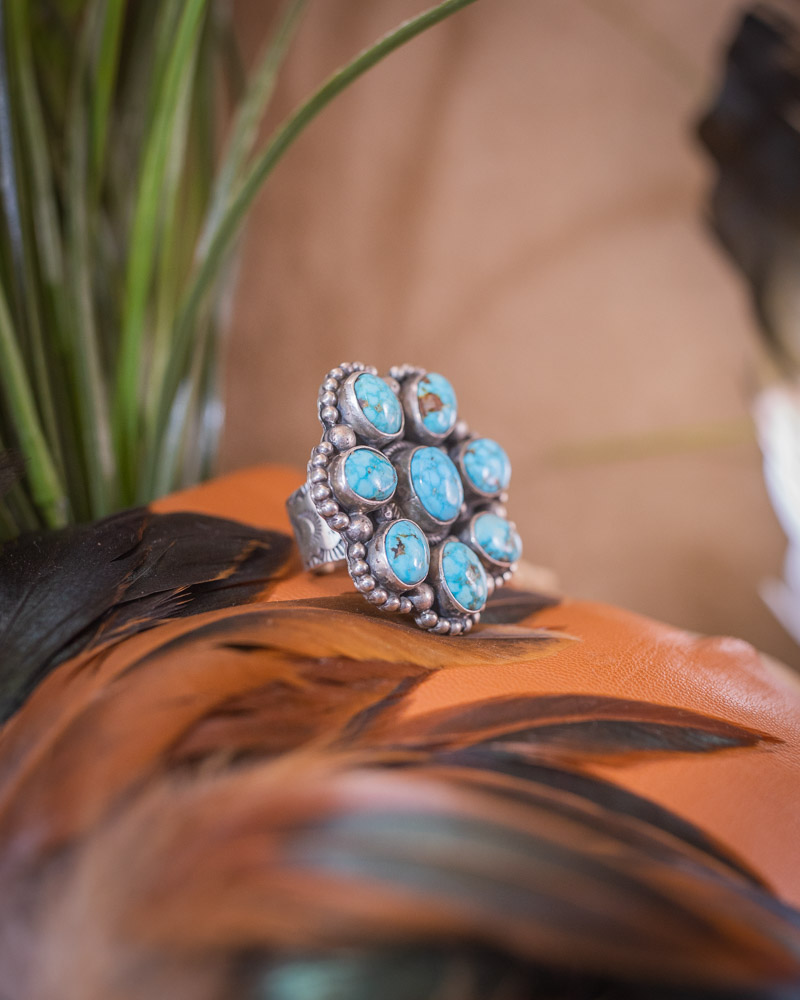 Cluster Ring Native American Jewelry Dakota Sky Stone