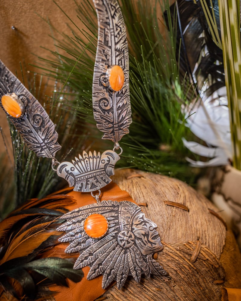 Chief Necklace Native American Jewelry Dakota Sky Stone