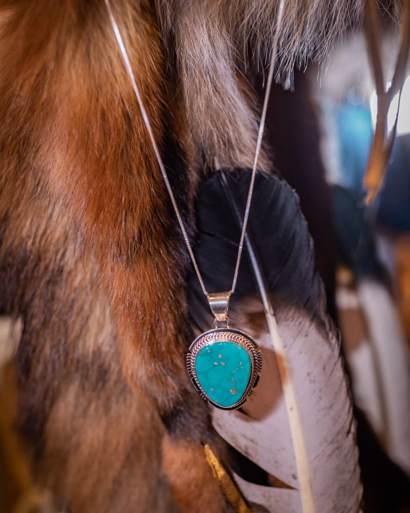 Kingman Necklace - Native American Turquoise Jewelry - Dakota Sky Stone
