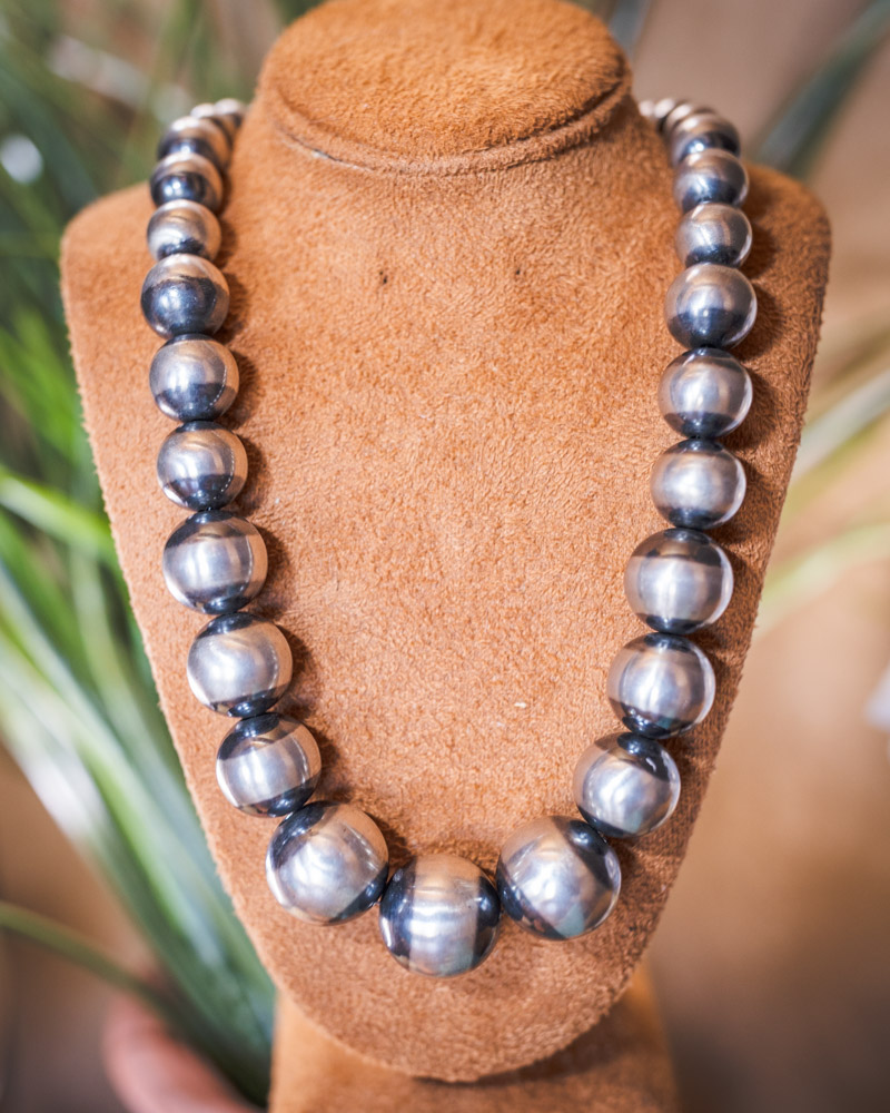 Navajo Pearl Necklace Dakota Sky Stone Native American Made Jewelry