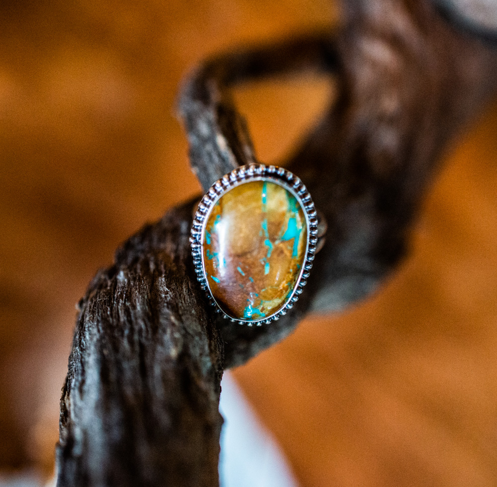 Boulder Turquoise Ring Sz. 6.5 - Native American Turquoise Jewelry ...