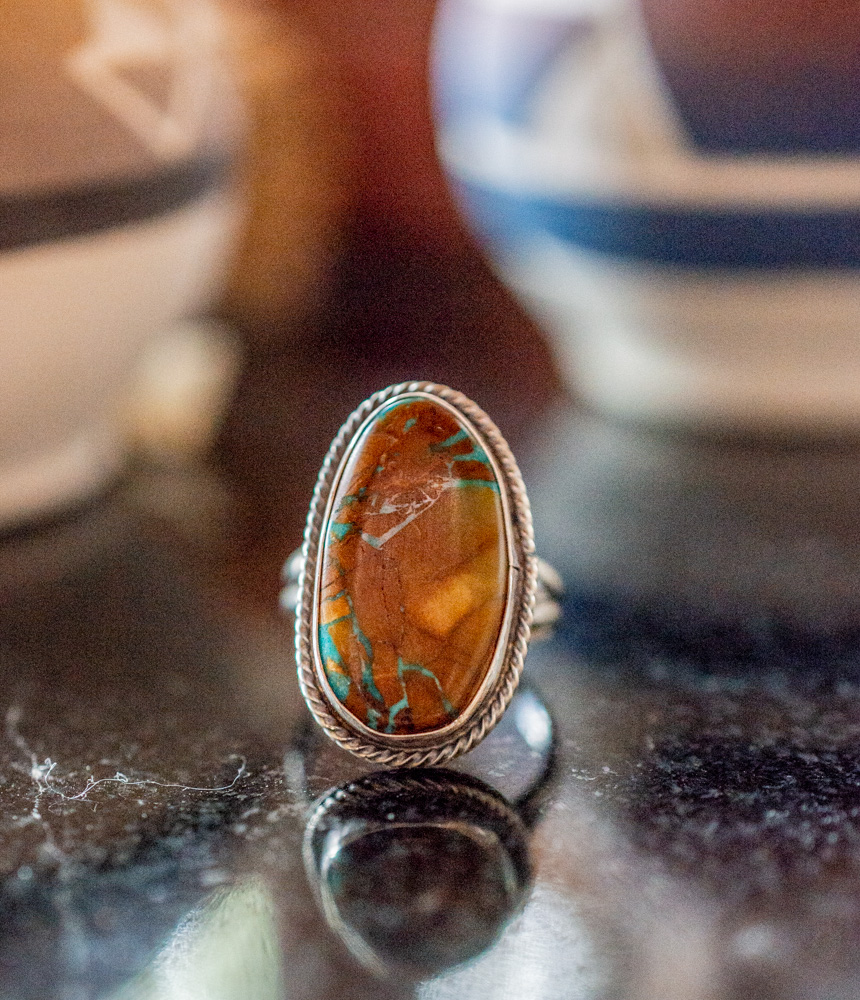 Boulder Turquoise Ring Sz. 6.5 - Native American Turquoise Jewelry ...