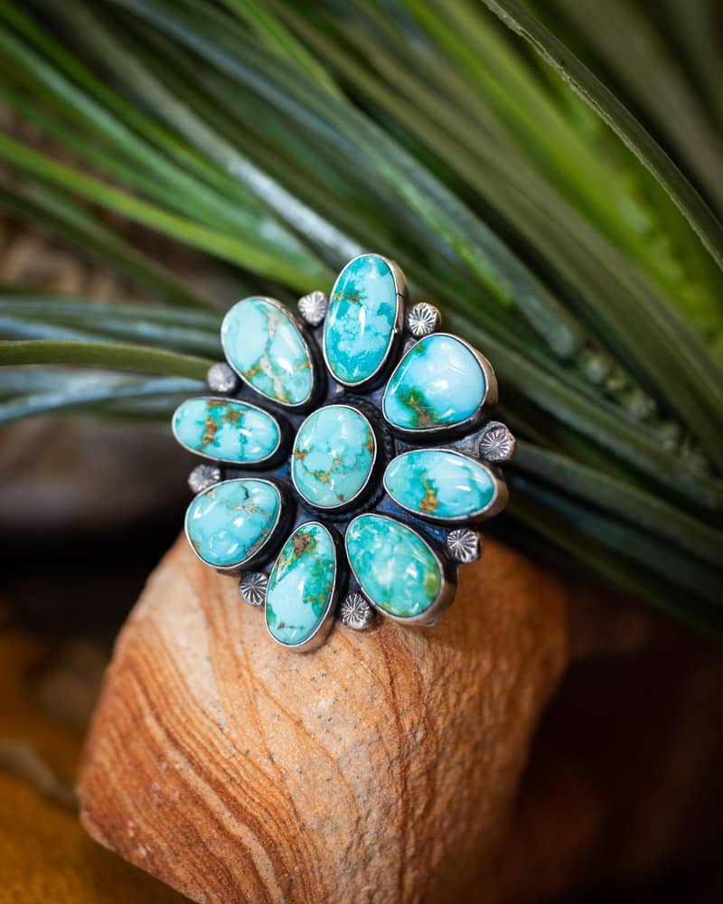Nevada Turquoise Ring Sz. 9 - Native American Turquoise Jewelry ...