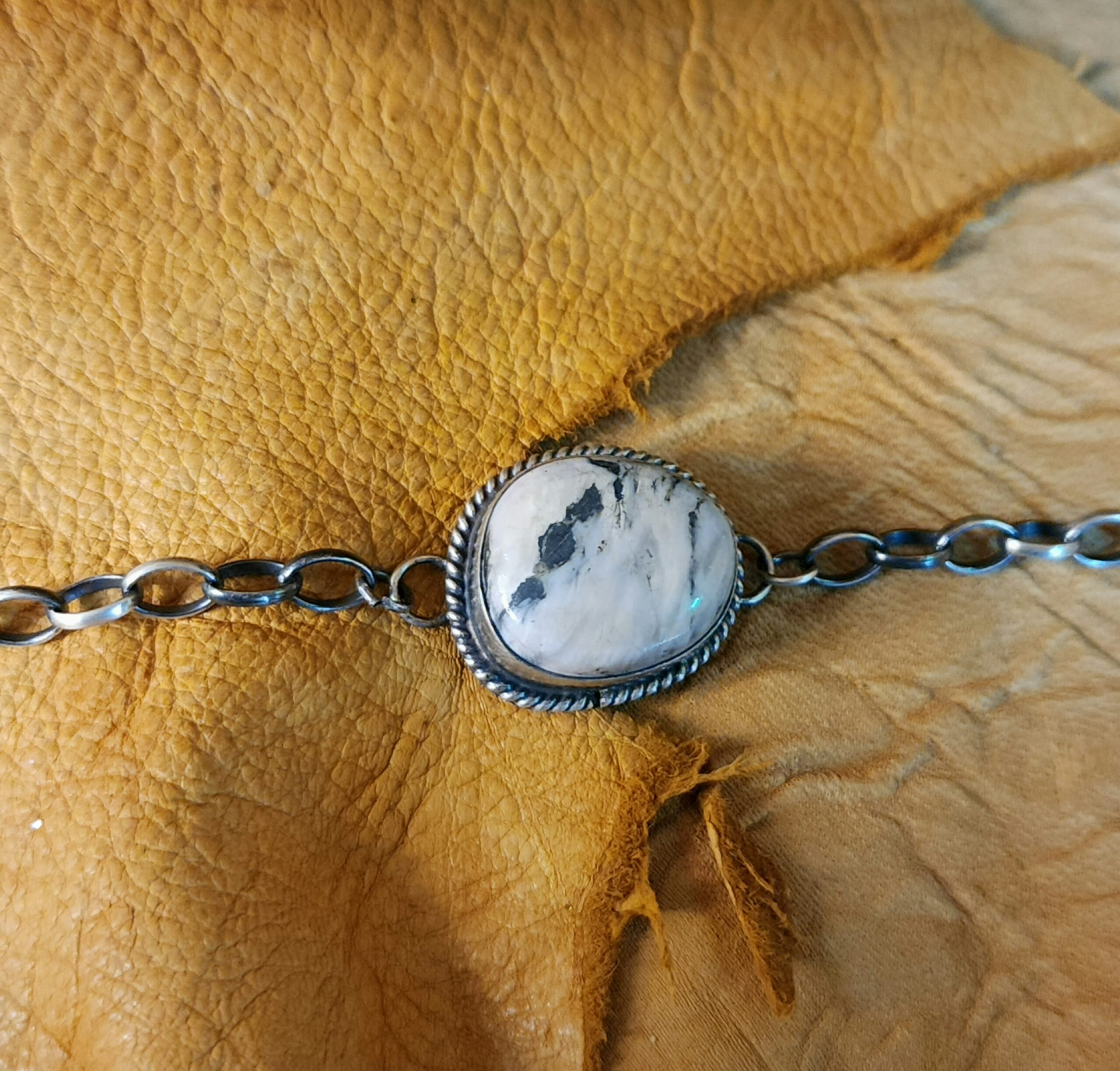 White Buffalo Bracelet - Native American Turquoise Jewelry - Dakota Sky ...