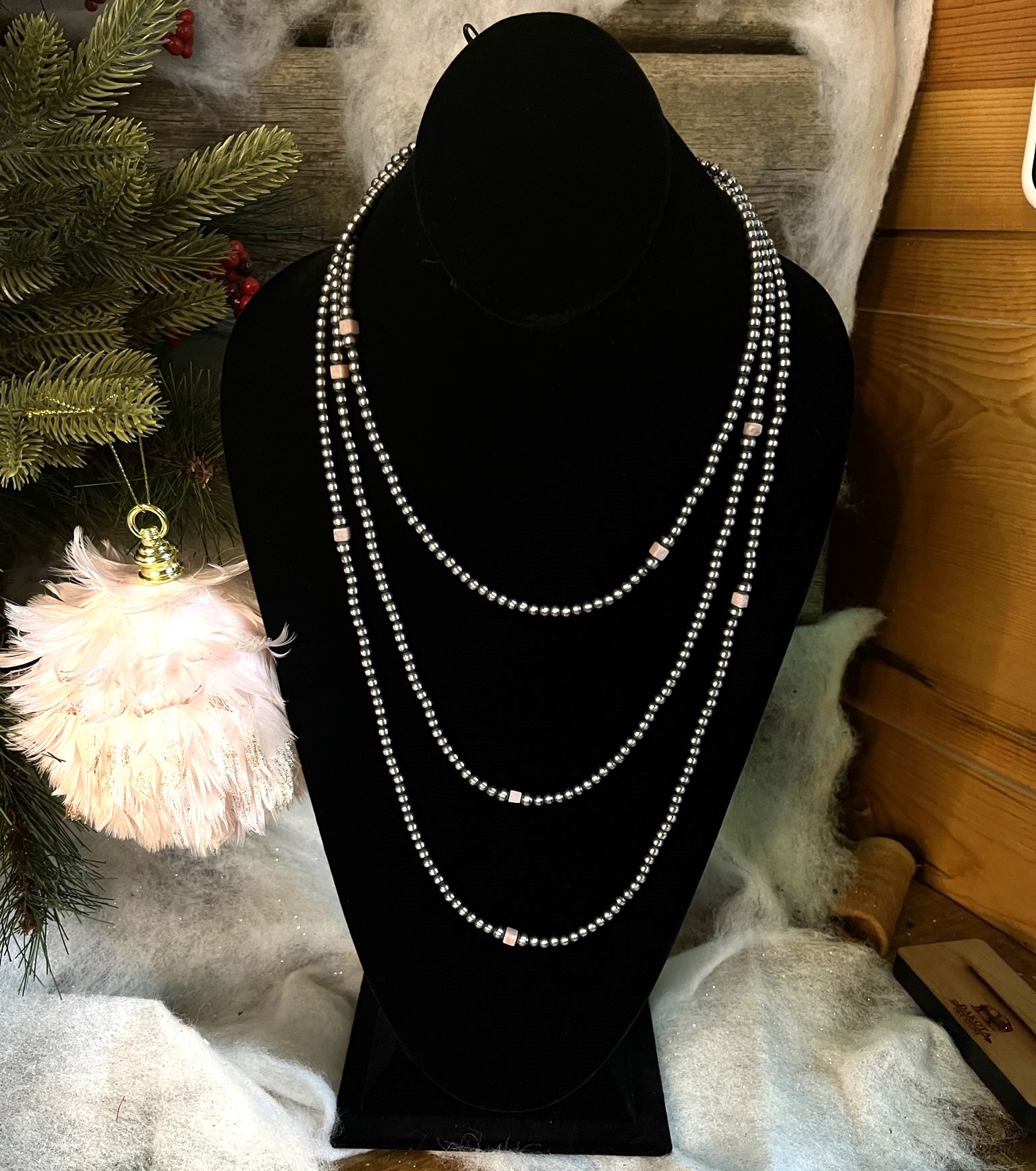 6' Peruvian Opal and Navajo Pearl Necklace - Native American Turquoise ...