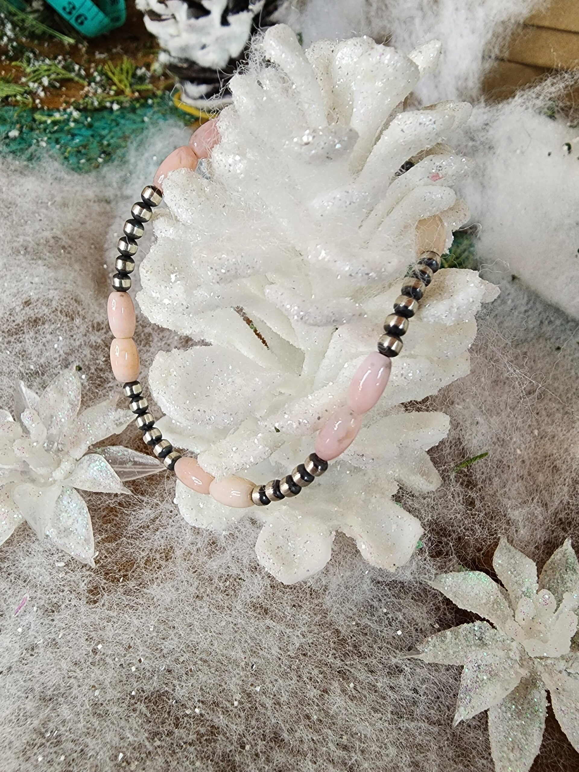 Navajo Pearl w/Peruvian Pink Opal Bracelet - Native American Turquoise ...