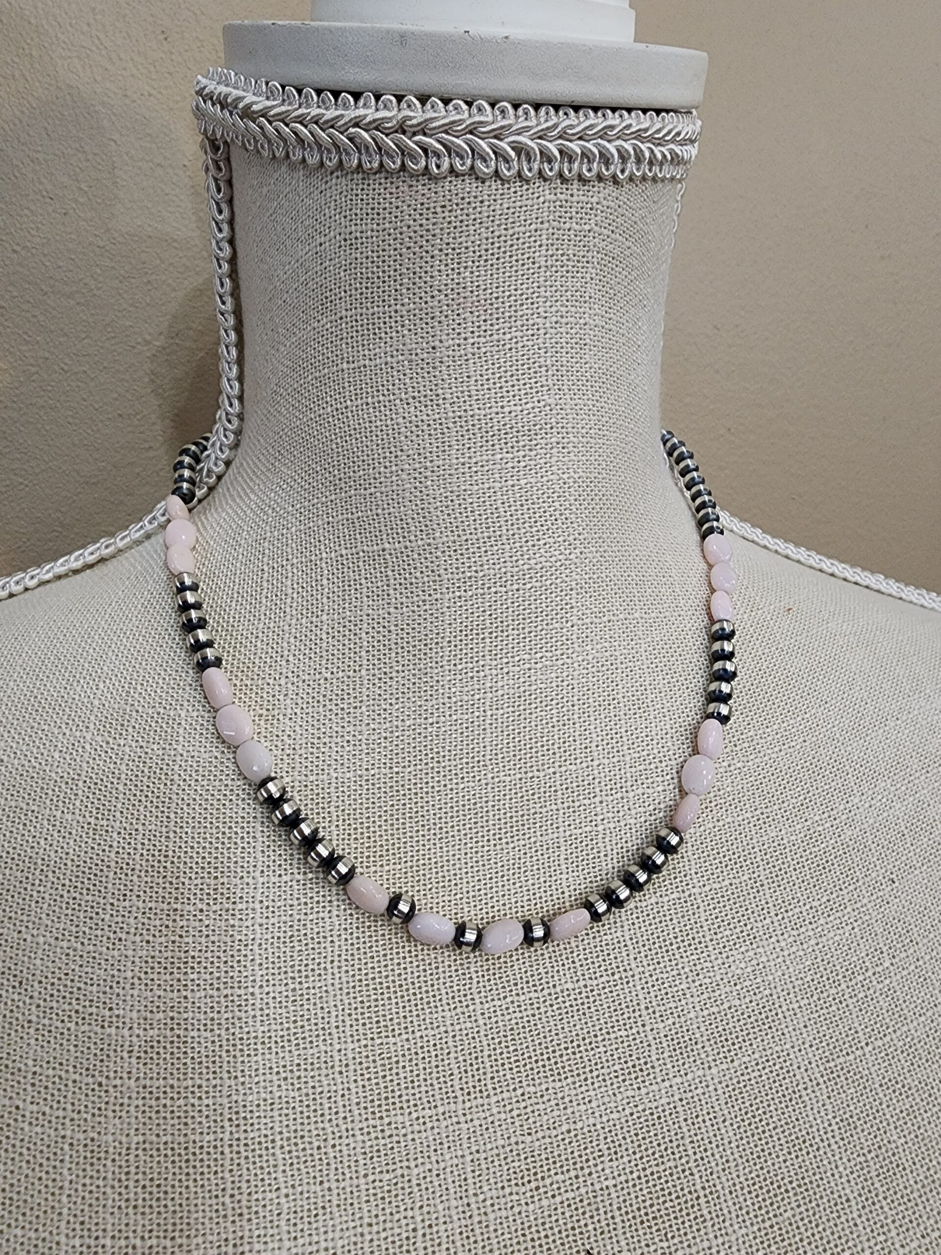 Navajo Pearl w/Peruvian Pink Opal Pendant - Native American Turquoise ...