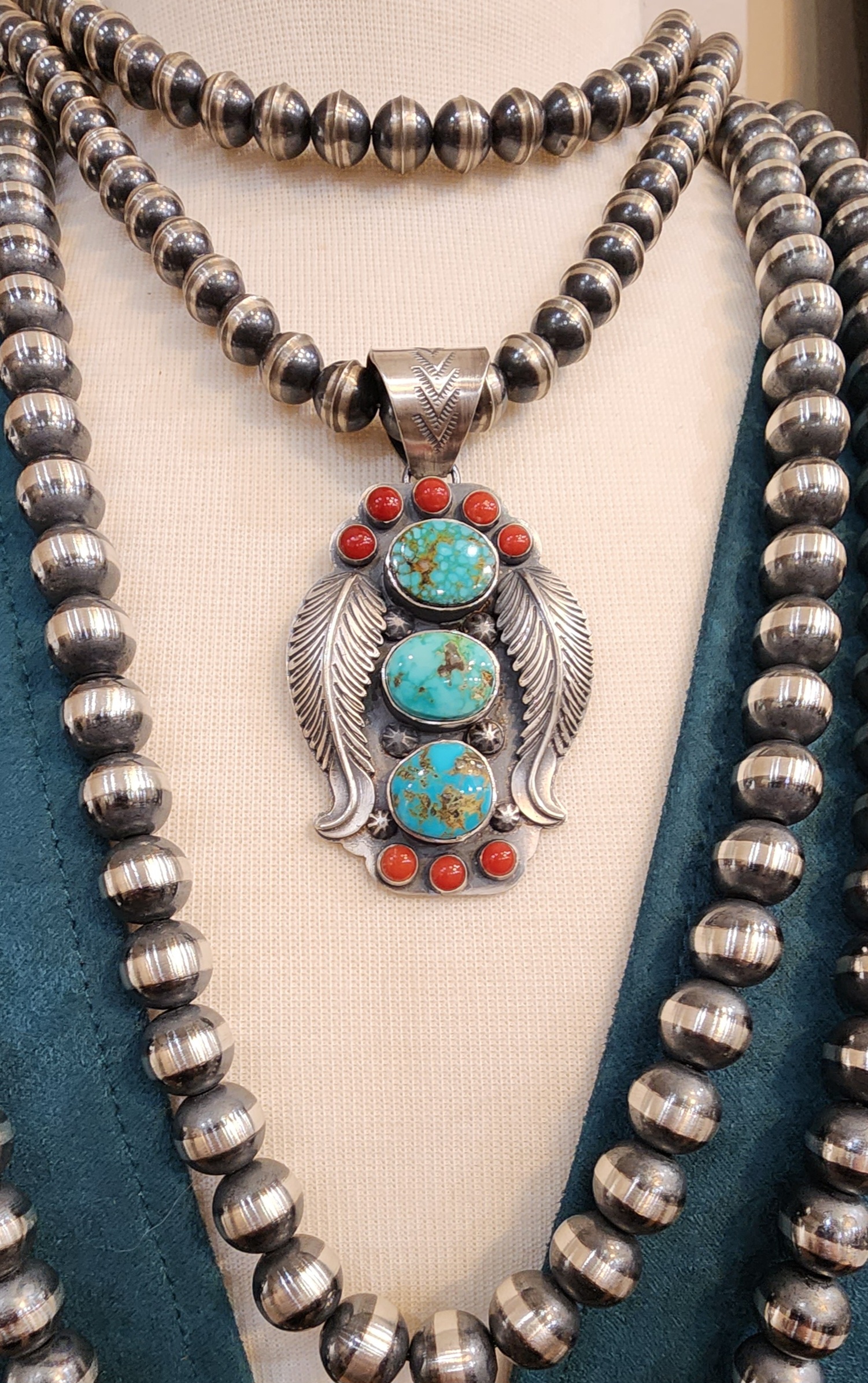 Royston Pendant - Native American Turquoise Jewelry - Dakota Sky Stone