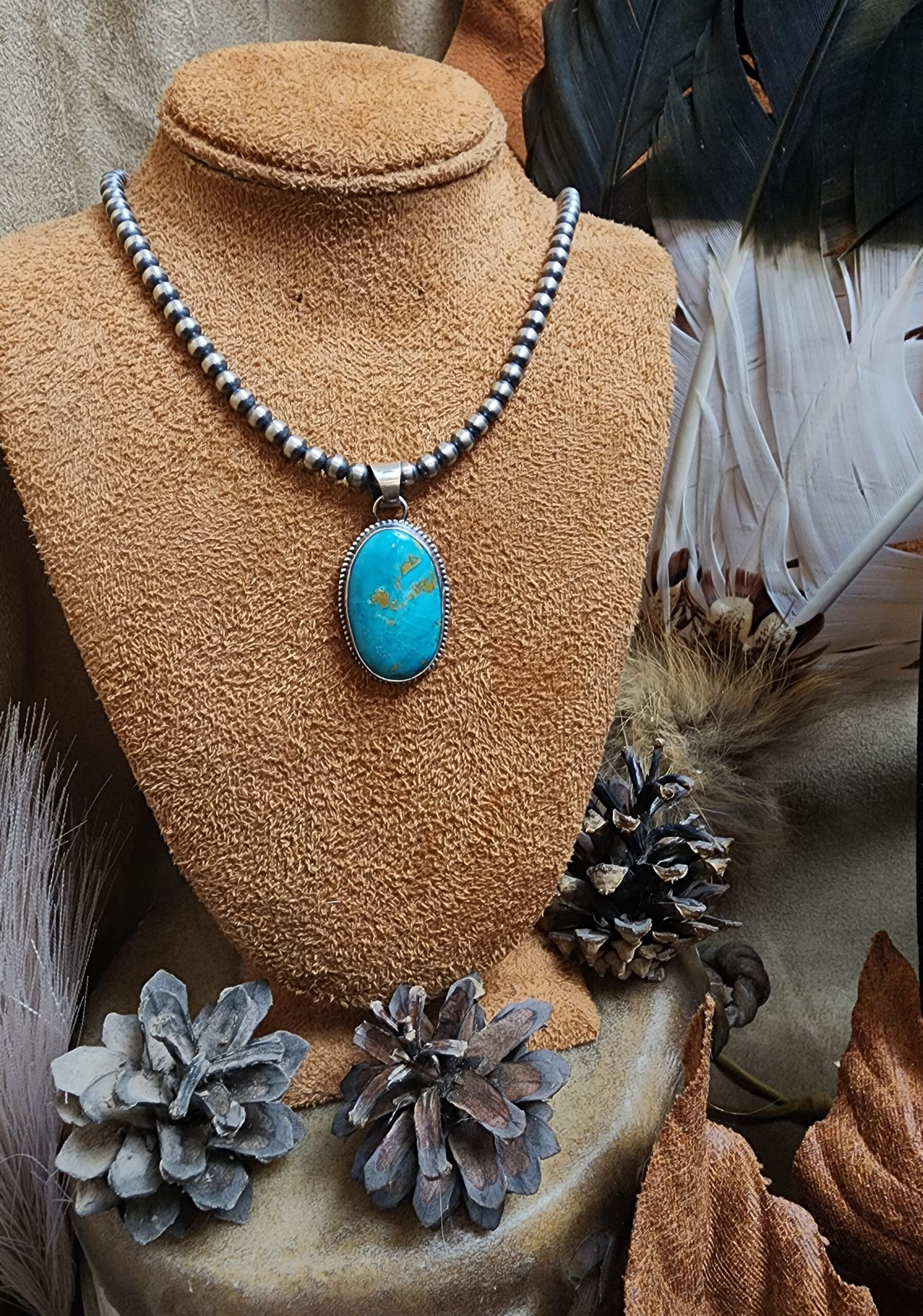Royston Pendant - Native American Turquoise Jewelry - Dakota Sky Stone