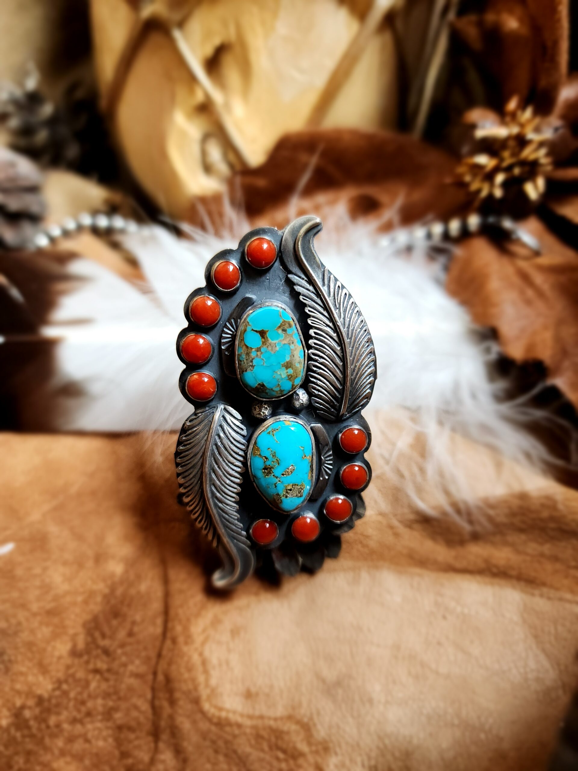 Royston Turquoise Ring Sz. Adjustable - Native American Turquoise ...