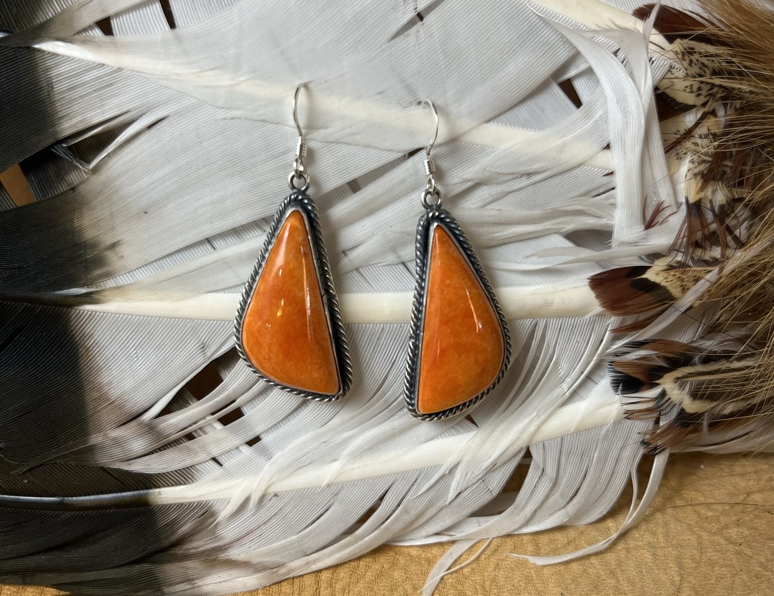 Spiney Oyster Earrings - Native American Turquoise Jewelry - Dakota Sky ...