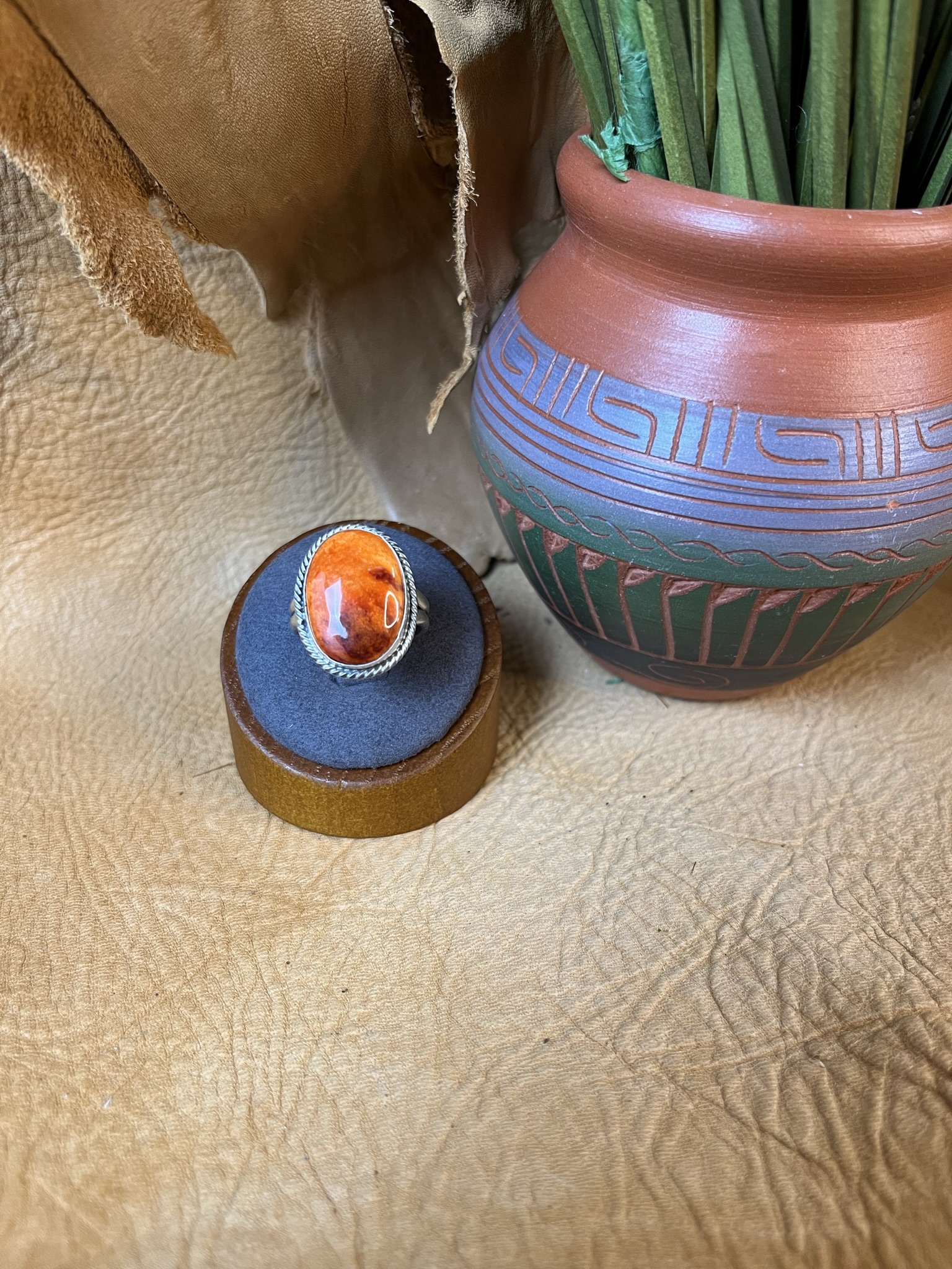 Spiny Oyster Ring Sz. 8 - Native American Turquoise Jewelry - Dakota ...