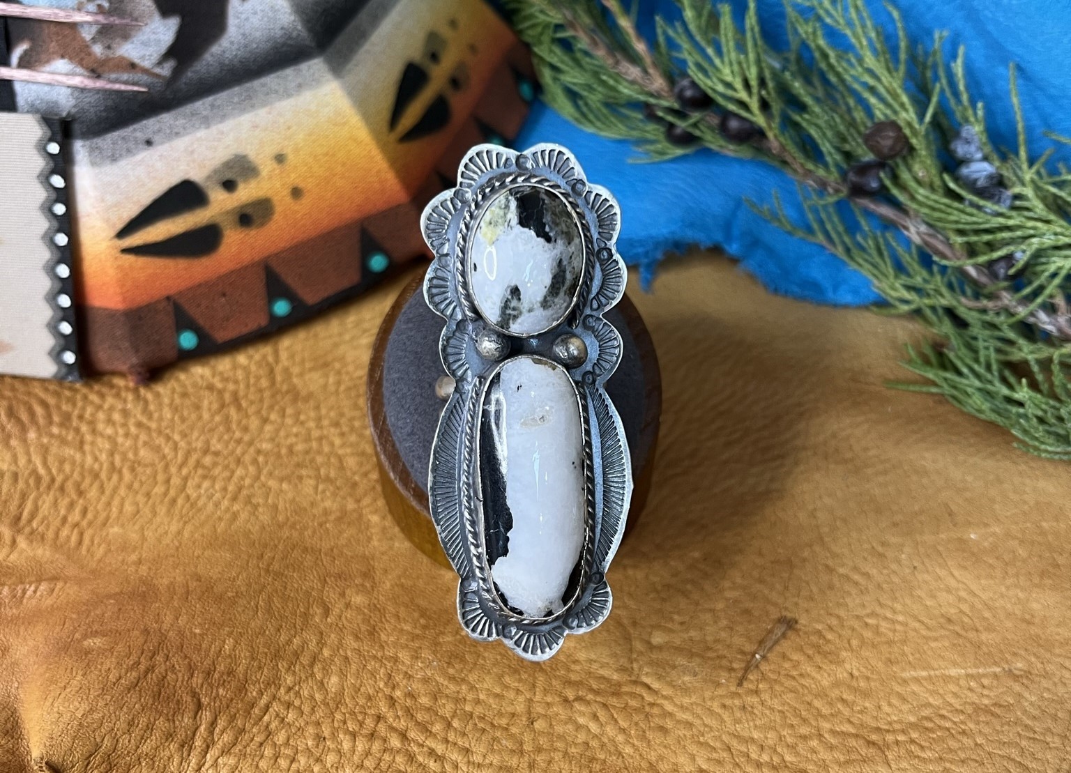 White Buffalo Ring - Size 10.5 - Native American Turquoise Jewelry ...