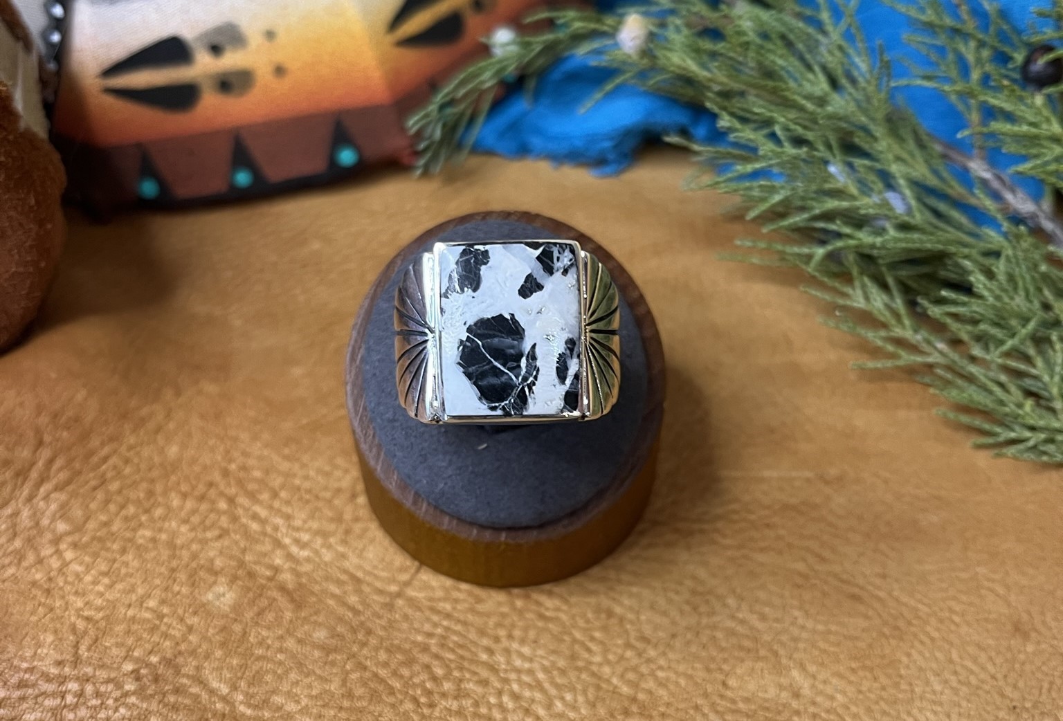White Buffalo Ring - Size 13 - Native American Turquoise Jewelry ...