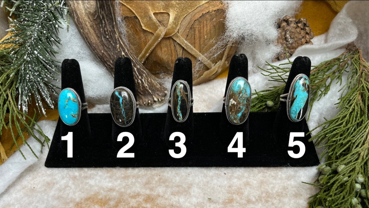 Sunny Side Rings Sz7 - Native American Turquoise Jewelry - Dakota Sky Stone