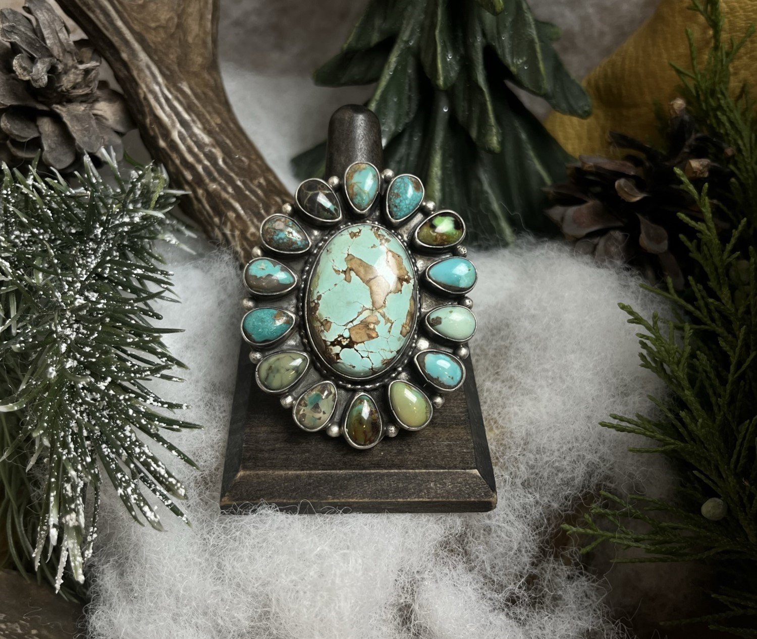 Nevada Turquoise Ring Size 8.5 - Native American Turquoise Jewelry ...