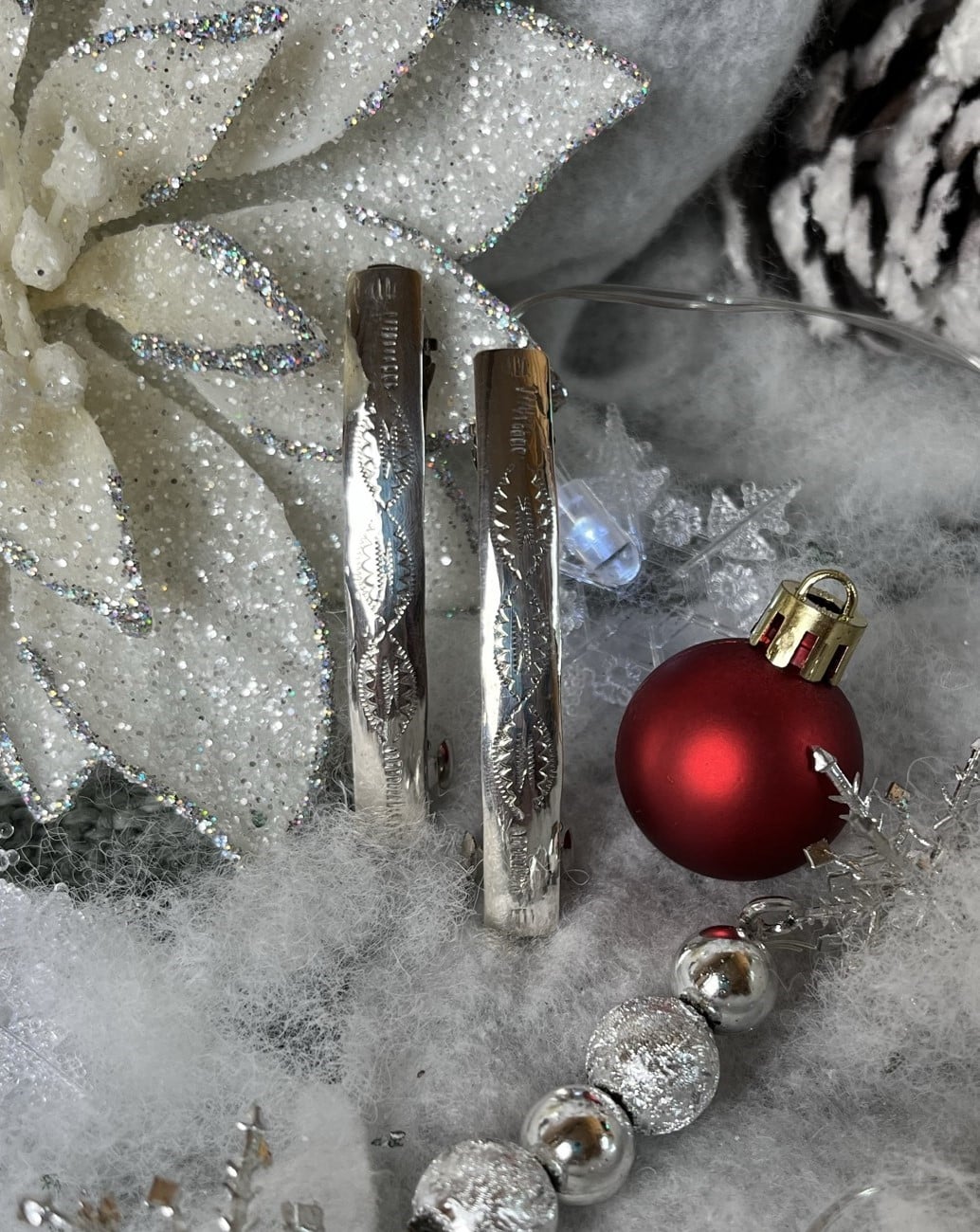 Sterling Silver Hair Barrette Set - Native American Turquoise Jewelry ...