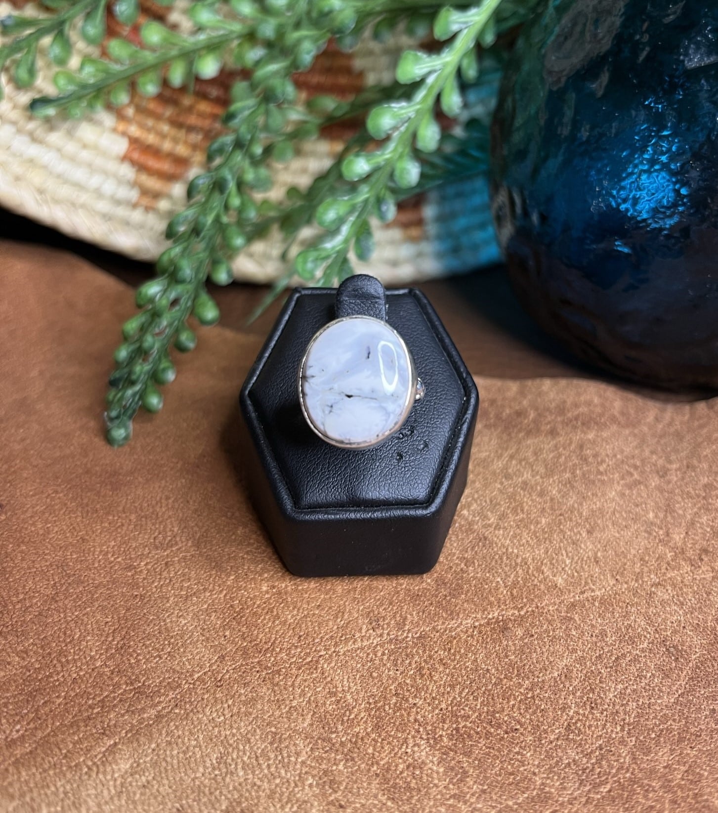 White Buffalo Ring Sz. 6.5 - Native American Turquoise Jewelry - Dakota ...