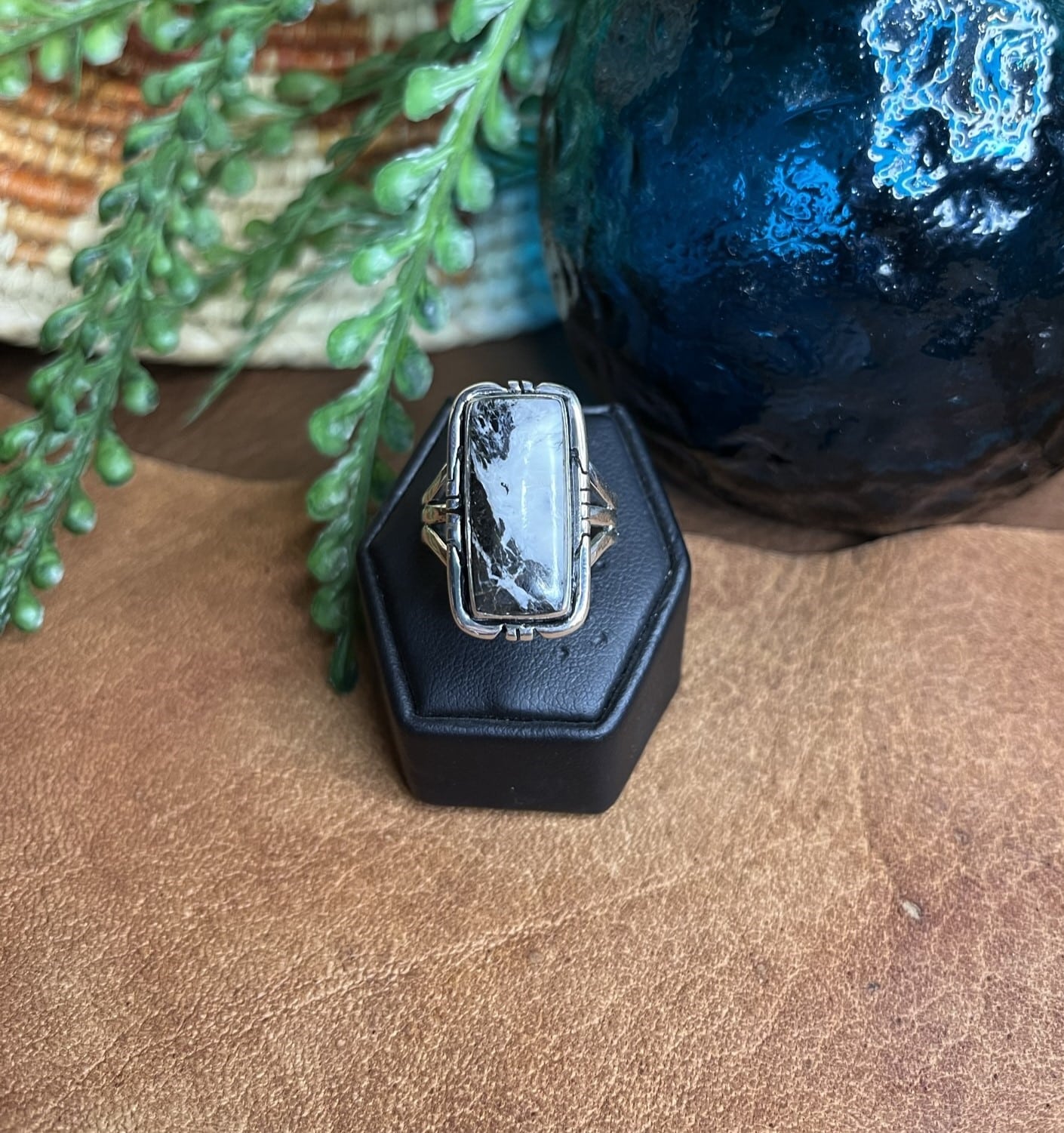 White Buffalo Ring Sz. 9.5 - Native American Turquoise Jewelry - Dakota ...
