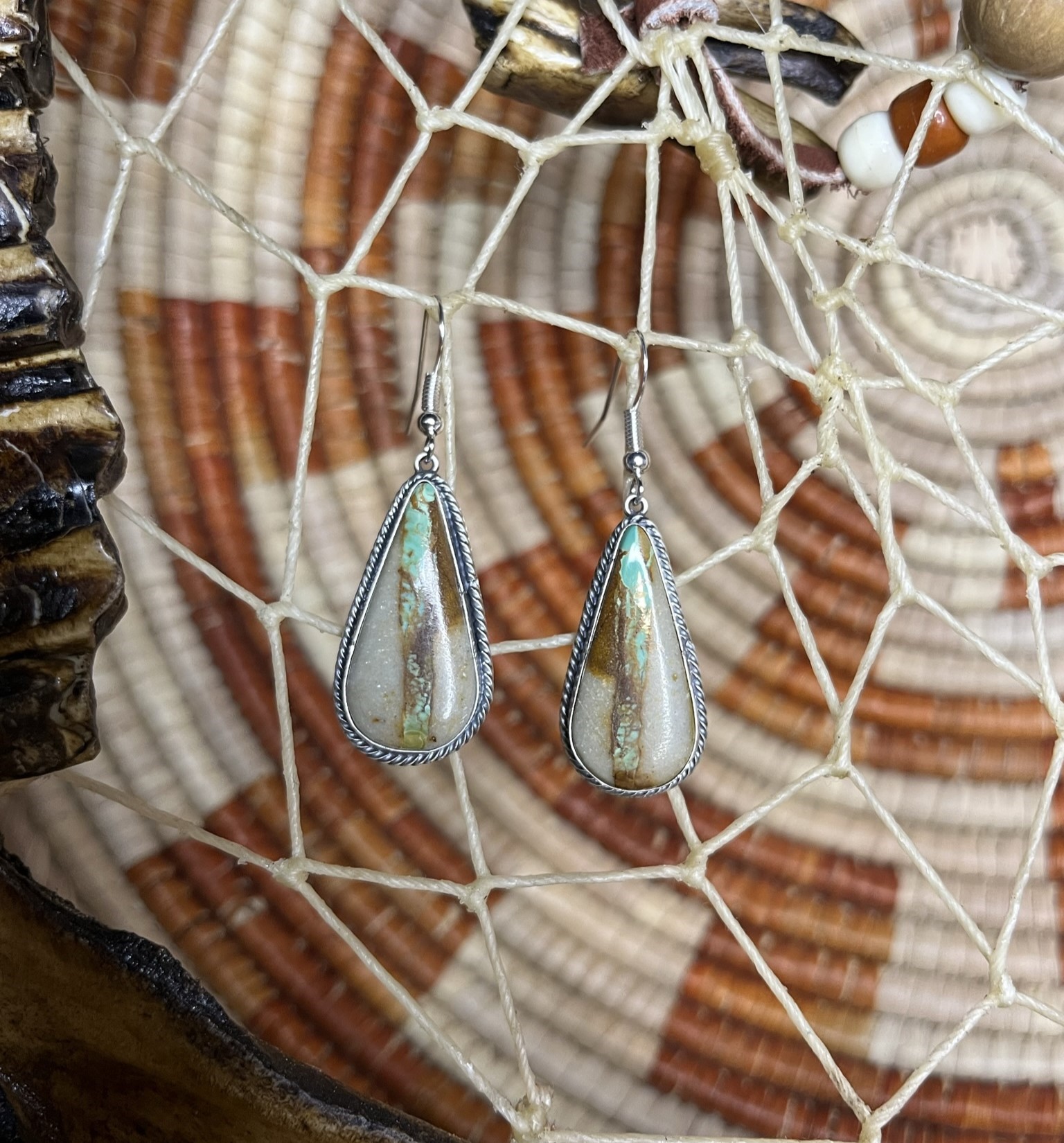 Boulder Turquoise Earrings - Native American Turquoise Jewelry - Dakota ...