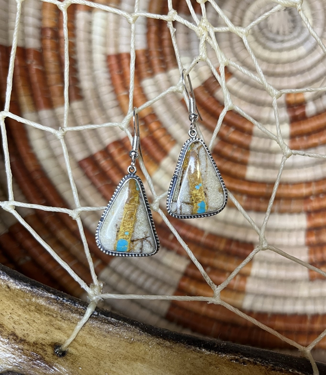 Boulder Turquoise Earrings - Native American Turquoise Jewelry - Dakota ...