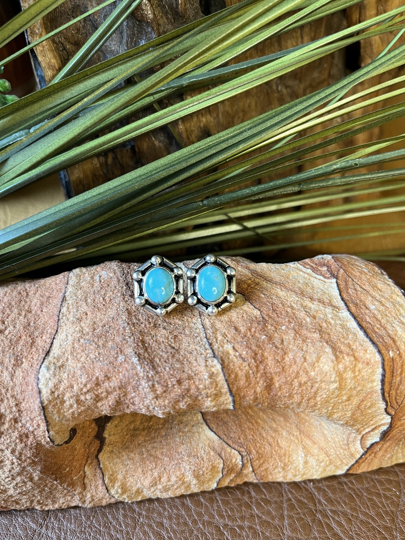 Royston Earrings - Native American Turquoise Jewelry - Dakota Sky Stone