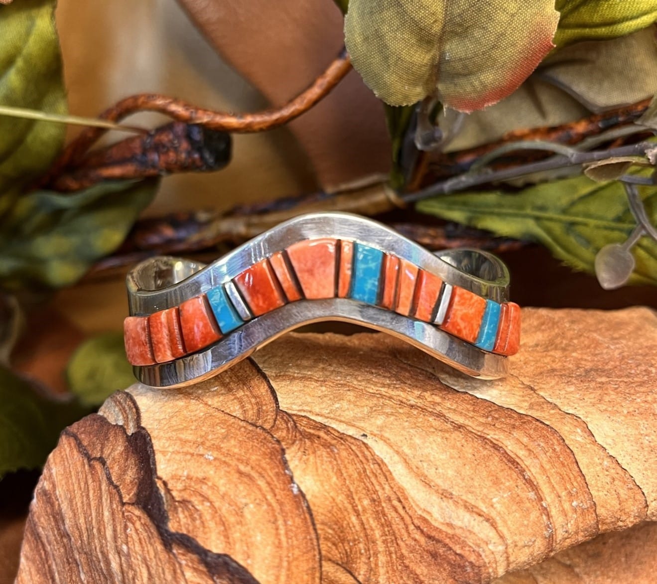 Zuni Cuff - Native American Turquoise Jewelry - Dakota Sky Stone