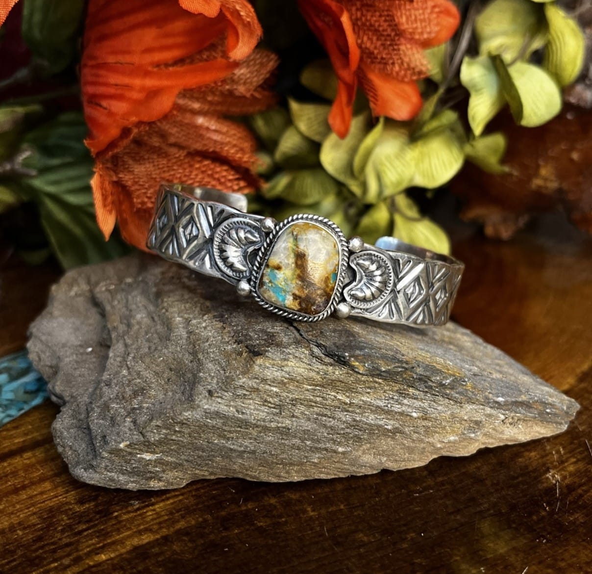 Boulder Turquoise Bracelet - Native American Turquoise Jewelry - Dakota ...