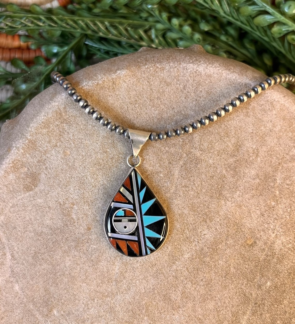 Zuni Necklace - Native American Turquoise Jewelry - Dakota Sky Stone