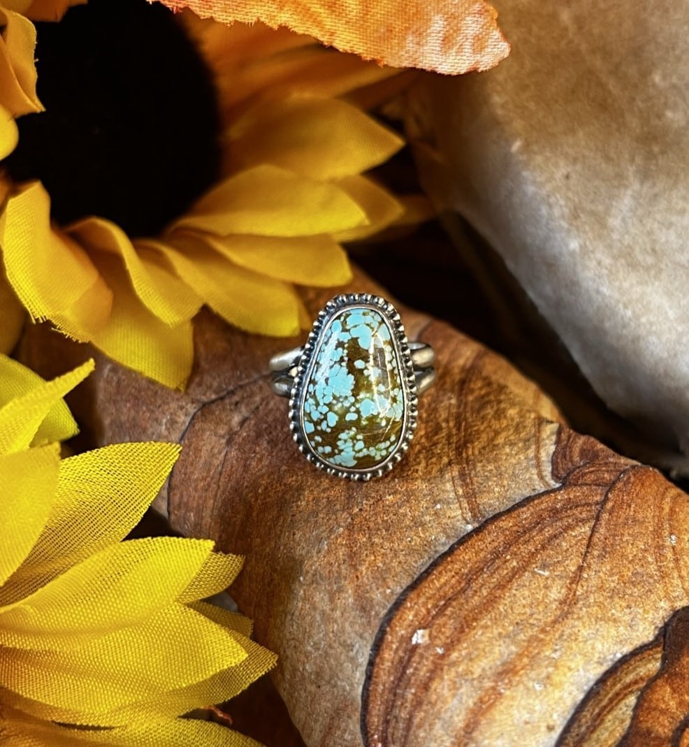 Number 8 Turquoise Ring - Native American Turquoise Jewelry - Dakota ...