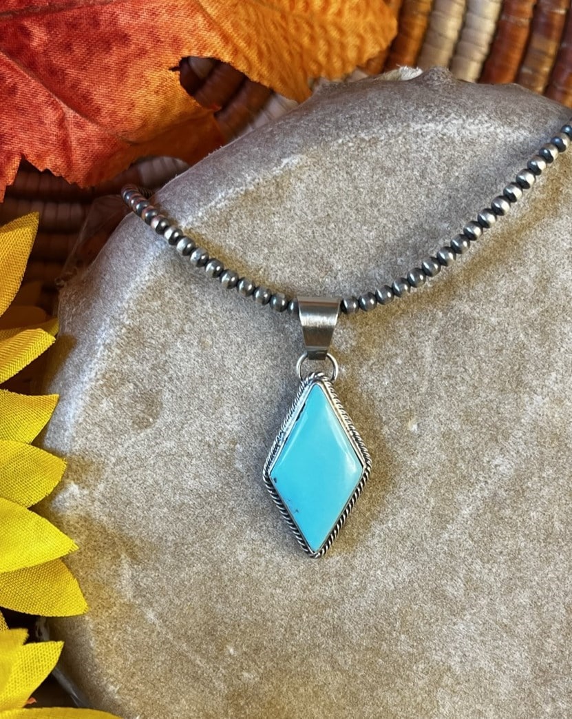 Easter Blue Turquoise Necklace - Native American Turquoise Jewelry ...