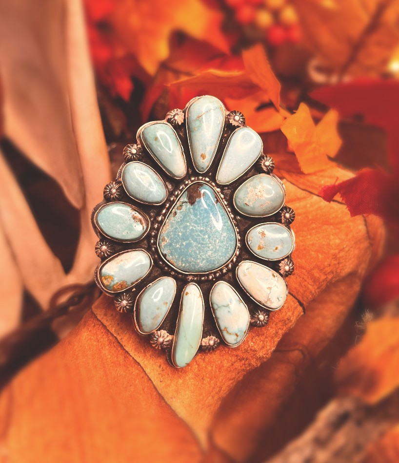 White Water Turquoise Ring Sz. 7 - Native American Turquoise Jewelry ...