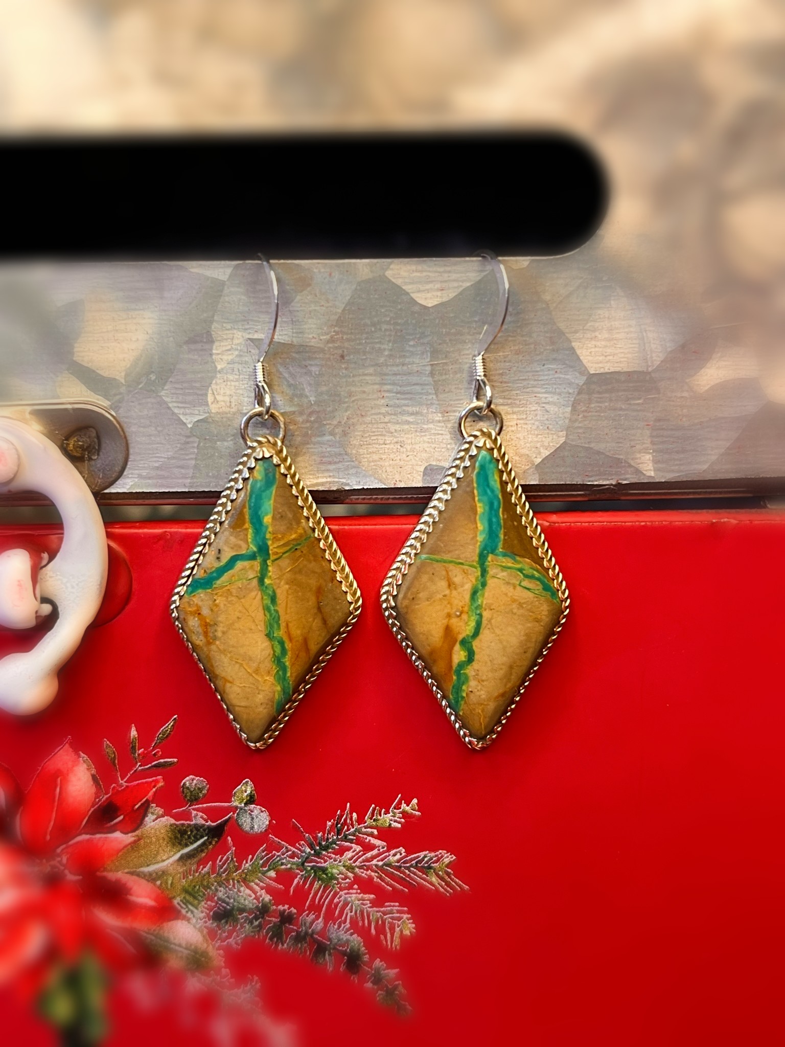 Boulder Turquoise Earrings - Native American Turquoise Jewelry - Dakota ...