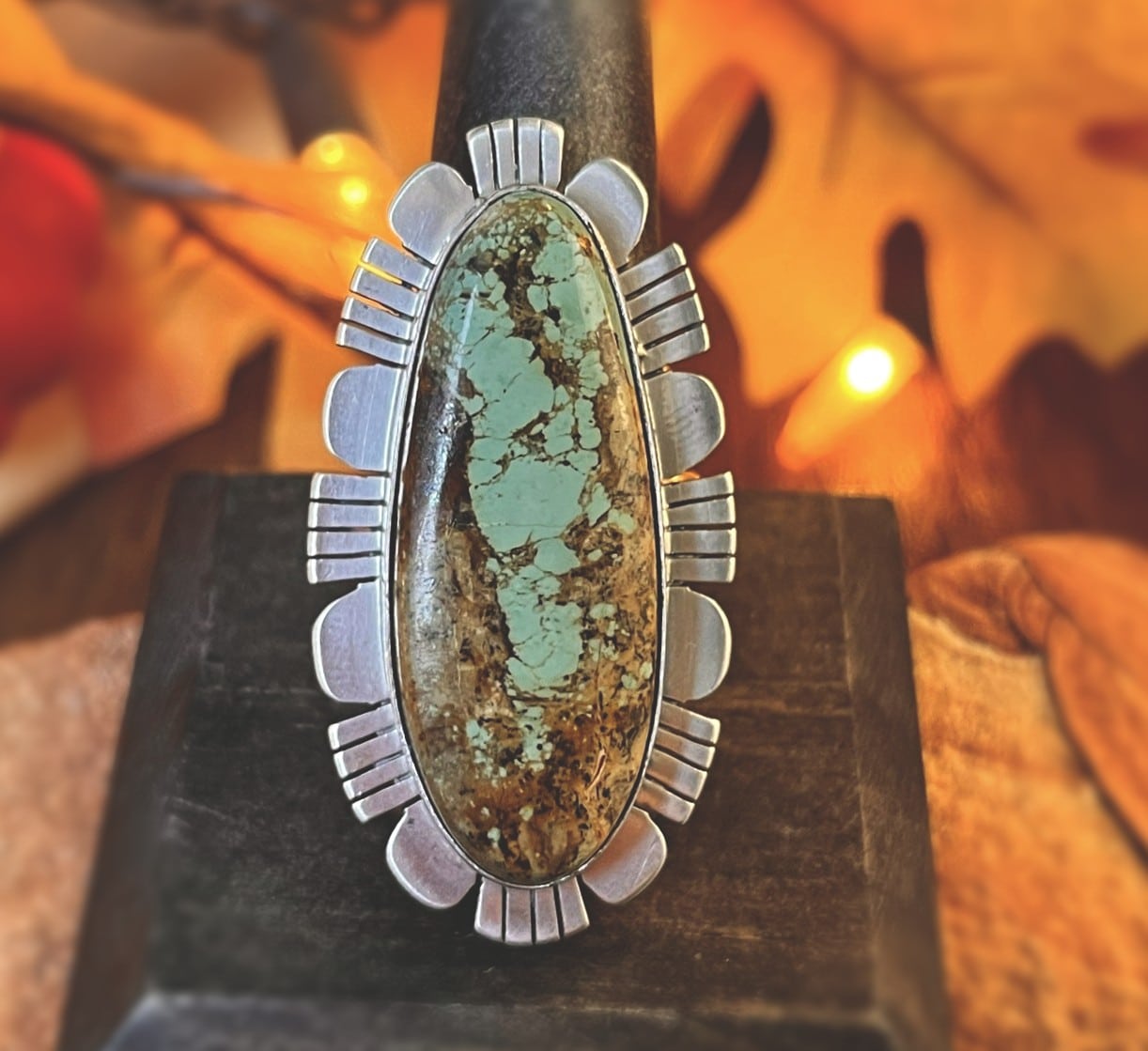 Adjustable Boulder Turquoise Ring - Native American Turquoise Jewelry ...