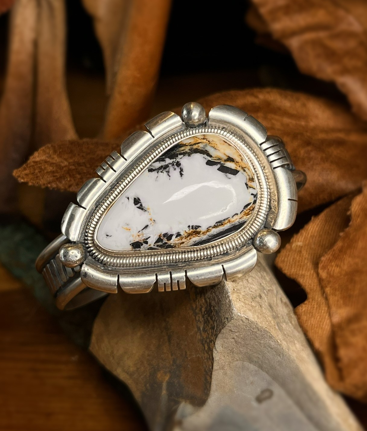 White Buffalo Turquoise Bracelet - Native American Turquoise Jewelry ...