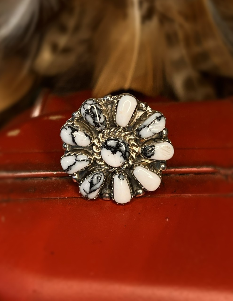 White Buffalo Ring Various Sizes - Native American Turquoise Jewelry ...