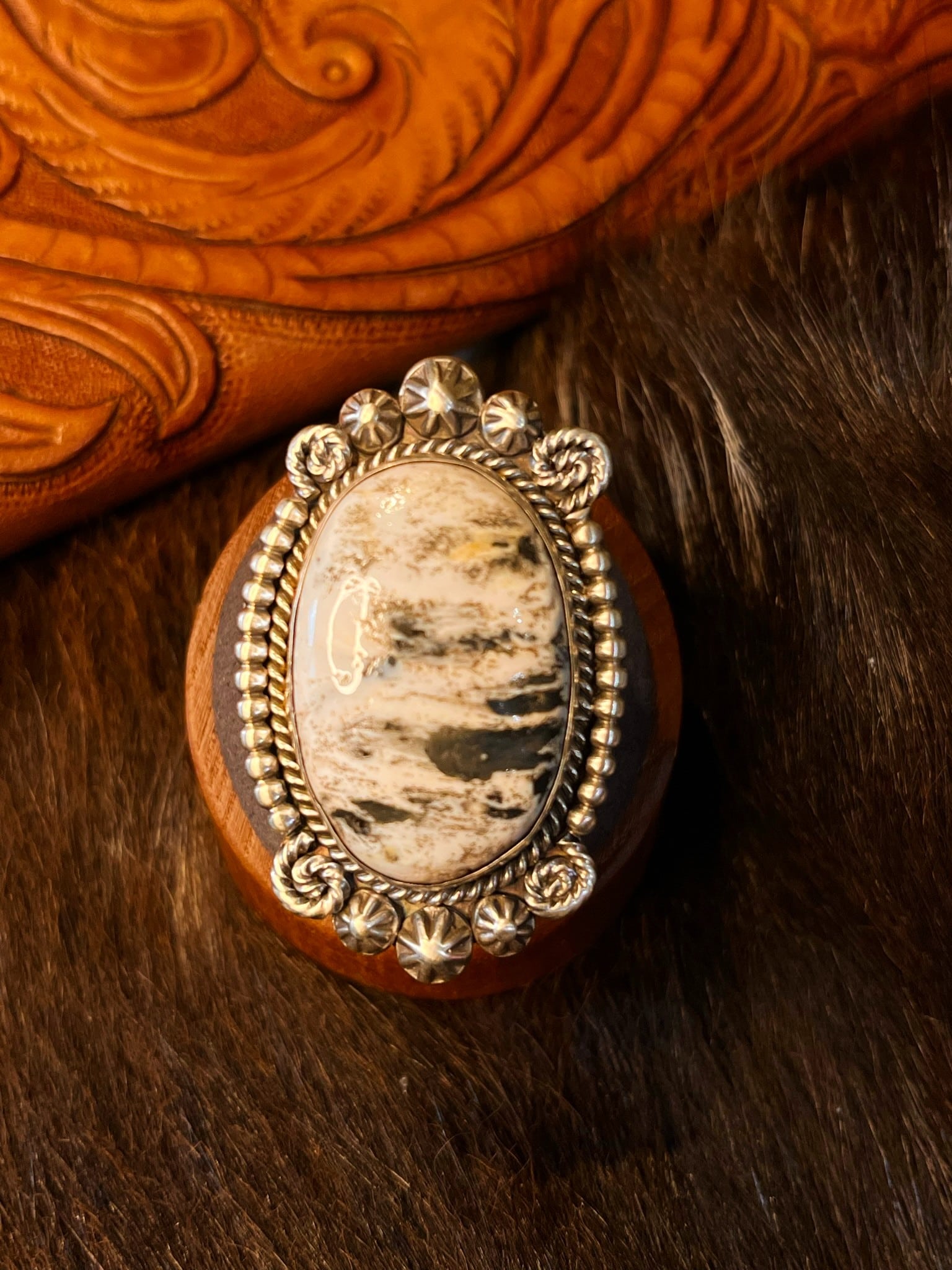 Adjustable White Buffalo Ring - Native American Turquoise Jewelry ...