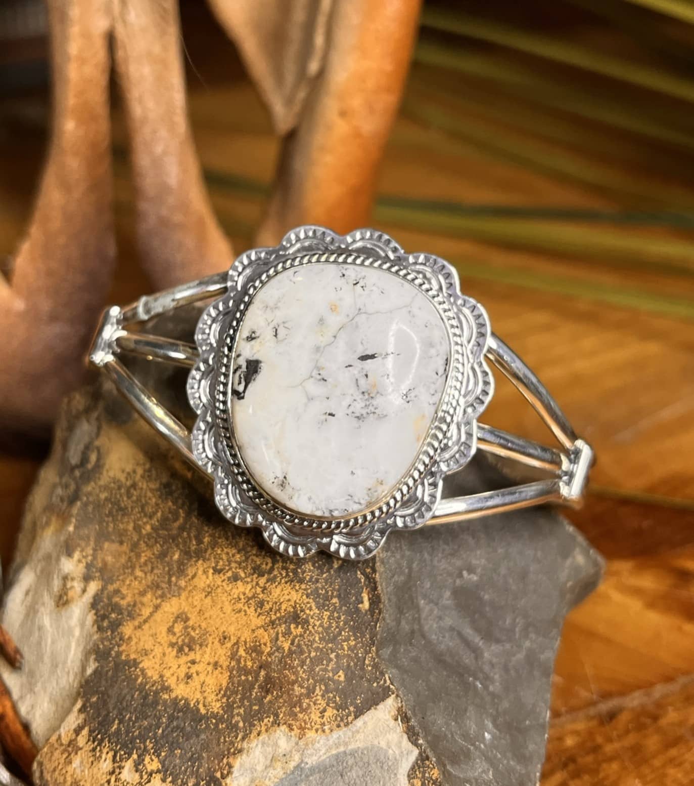 White Buffalo Bracelet - Native American Turquoise Jewelry - Dakota Sky ...