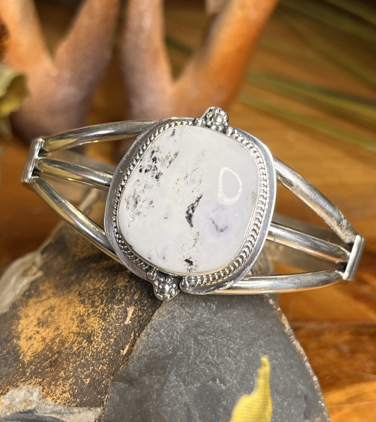 White Buffalo Bracelet - Native American Turquoise Jewelry - Dakota Sky ...