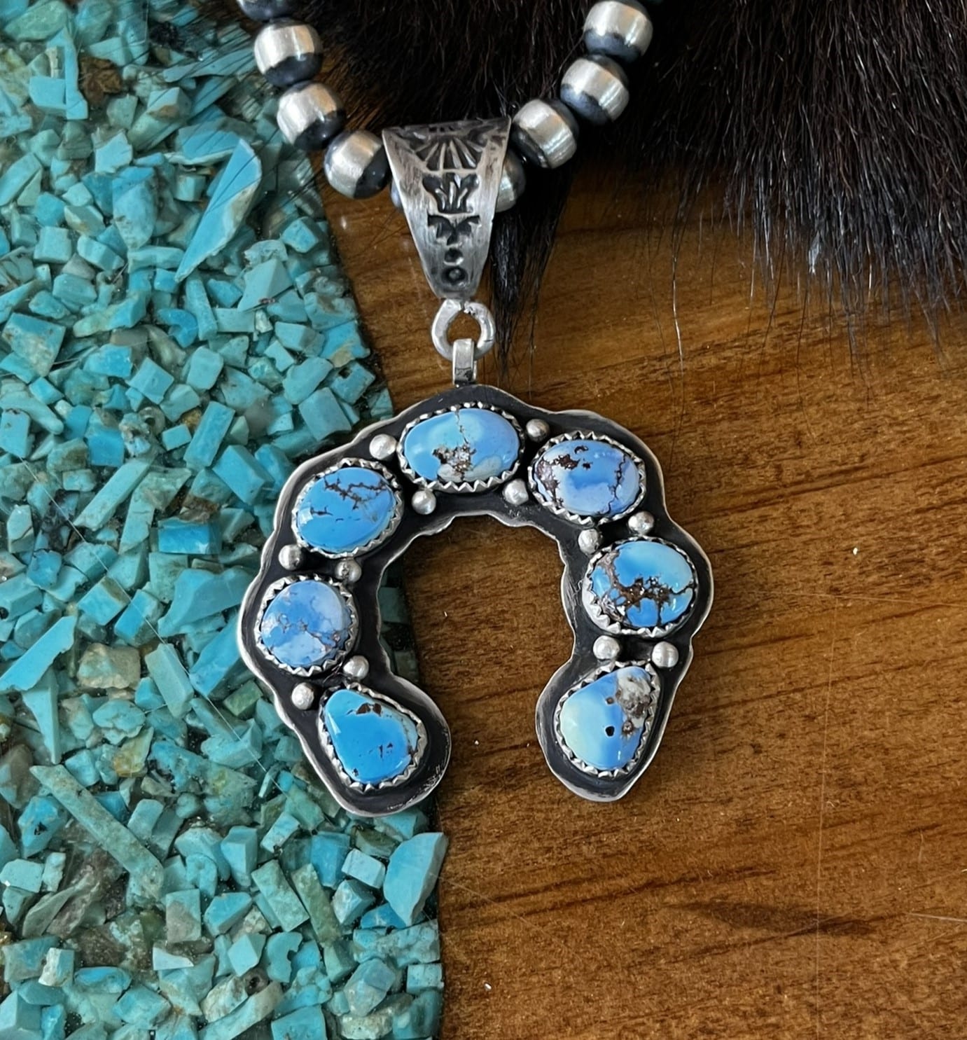 Golden Hills Turquoise Pendant - Native American Turquoise Jewelry ...